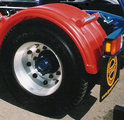 Plastic truck mudguard brackets - short # BK-P180BK 1 - By Dynaplas Pty ...